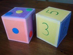 Big Dice for Little Kids – Practicing Number – Karyn's Blog