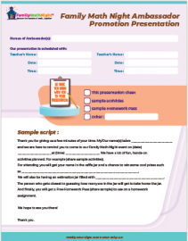 Family Math Night Ambassadors: Promoting Your Event Using Students ...