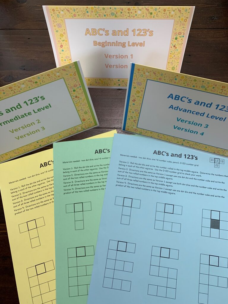 ABCs and 123s – A Family Math Night Activity – Karyn's Blog
