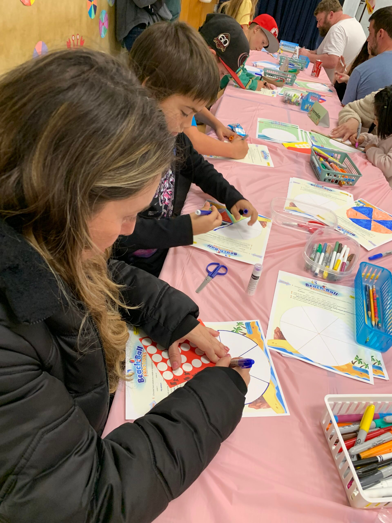 Beach Ball Fractions - A Family Math Night Activity - Karyn's Blog