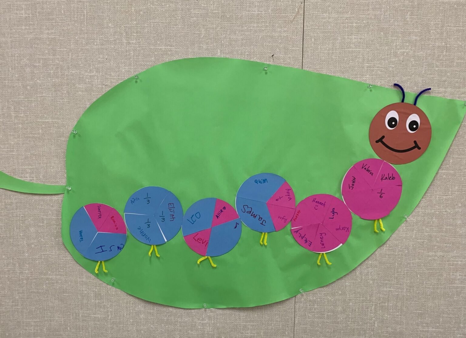 Caterpillar Sign-In: A Family Math Night Activity – Karyn's Blog